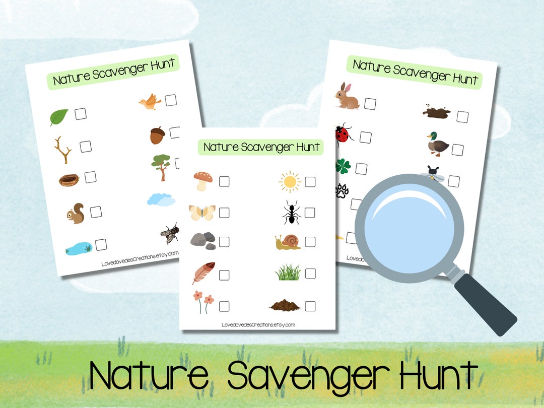 Nature Scavenger Hunt, Spring Nature Hunt, Spring Gross Motor Activity ...