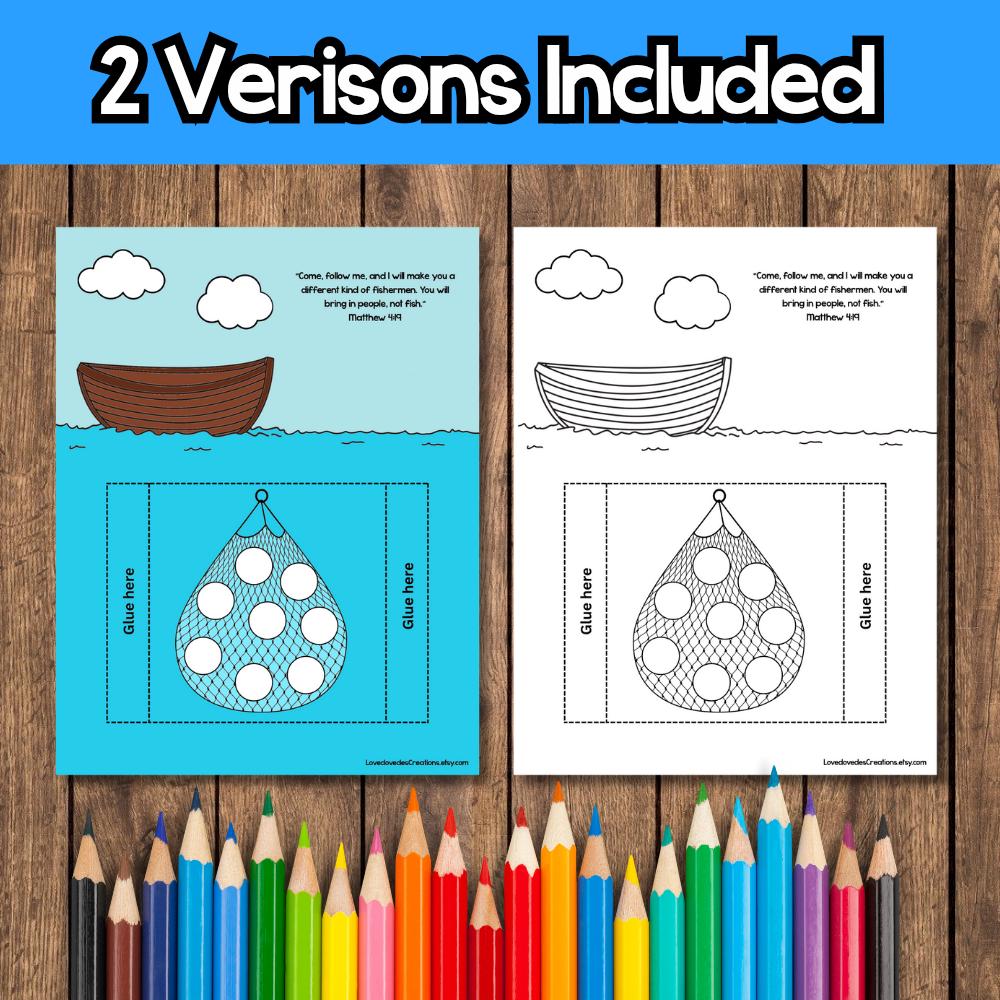 Fisher's of Men Bible Craft: Sunday School Activity (PDF) - Etsy