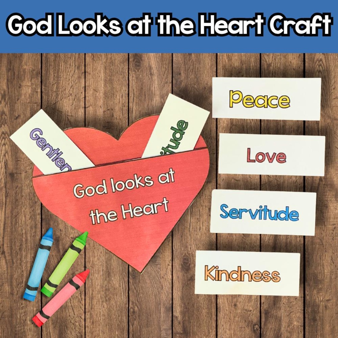 God Looks at the Heart Bible Craft: Sunday School Printable (PDF ...
