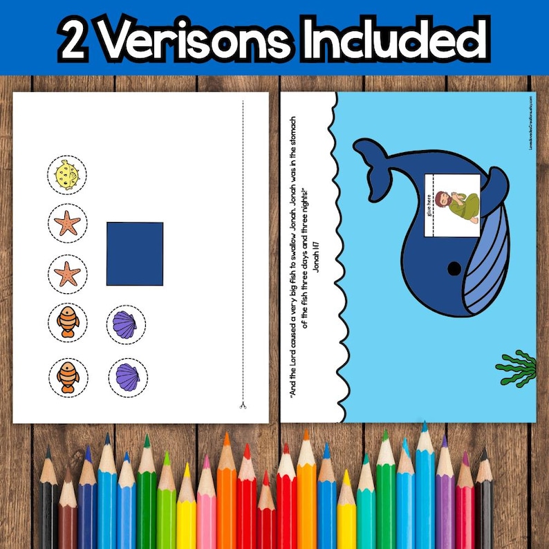 Jonah and the Big Fish Bible Craft (PDF Download - Etsy
