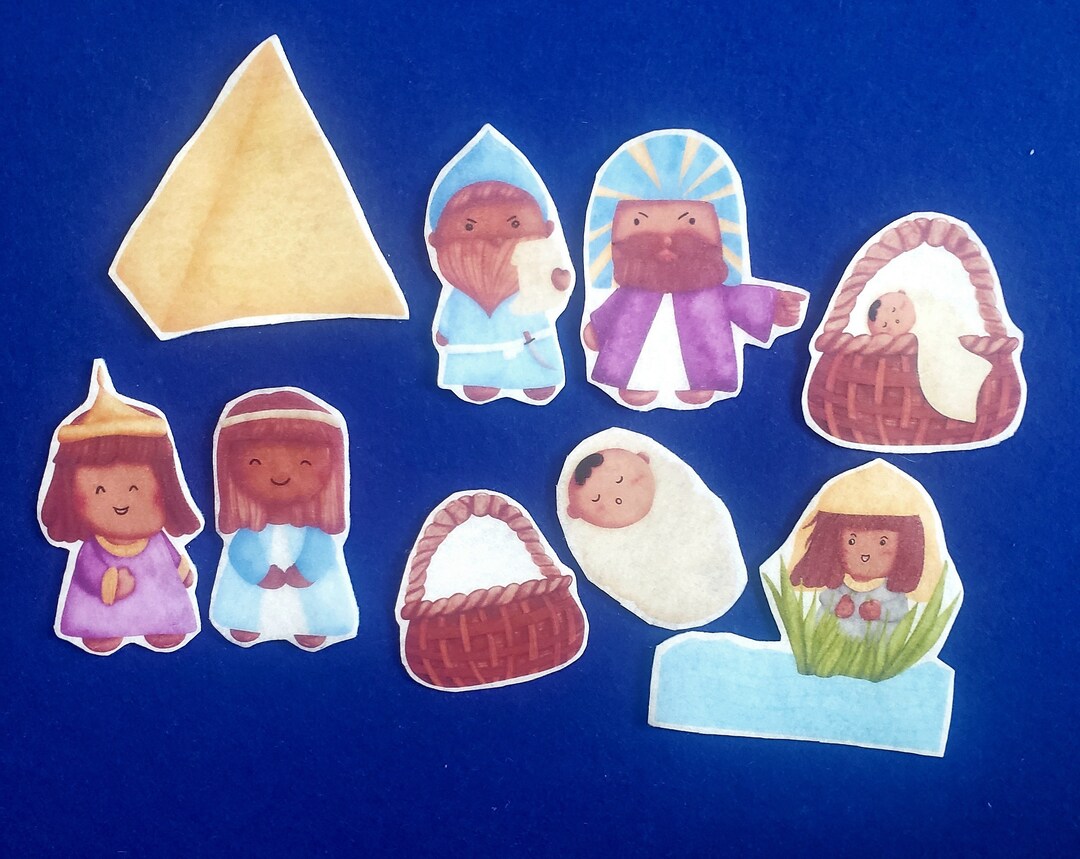 Moses Bible Story Felt, Bible Story Felt, Story Time Felt, Christian ...