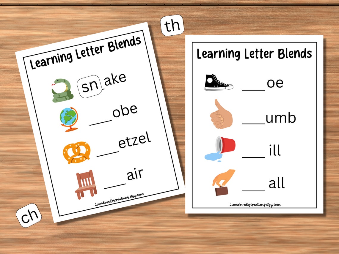 PHONICS LETTER Blends Phase 4 Phonics Activity Phonics - Etsy