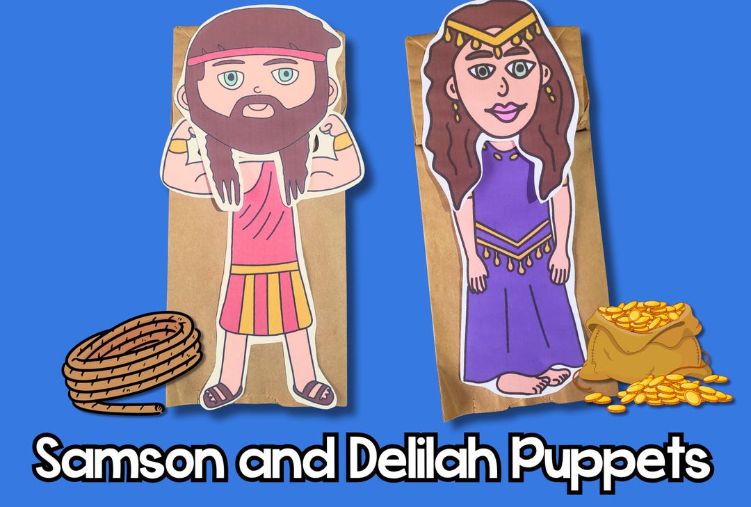 Samson and Delilah Bible Craft: Kids' Sunday School Activity (PDF ...