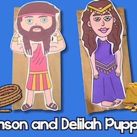 Samson and Delilah Bible Coloring Page | Judges 16 Church Christian ...