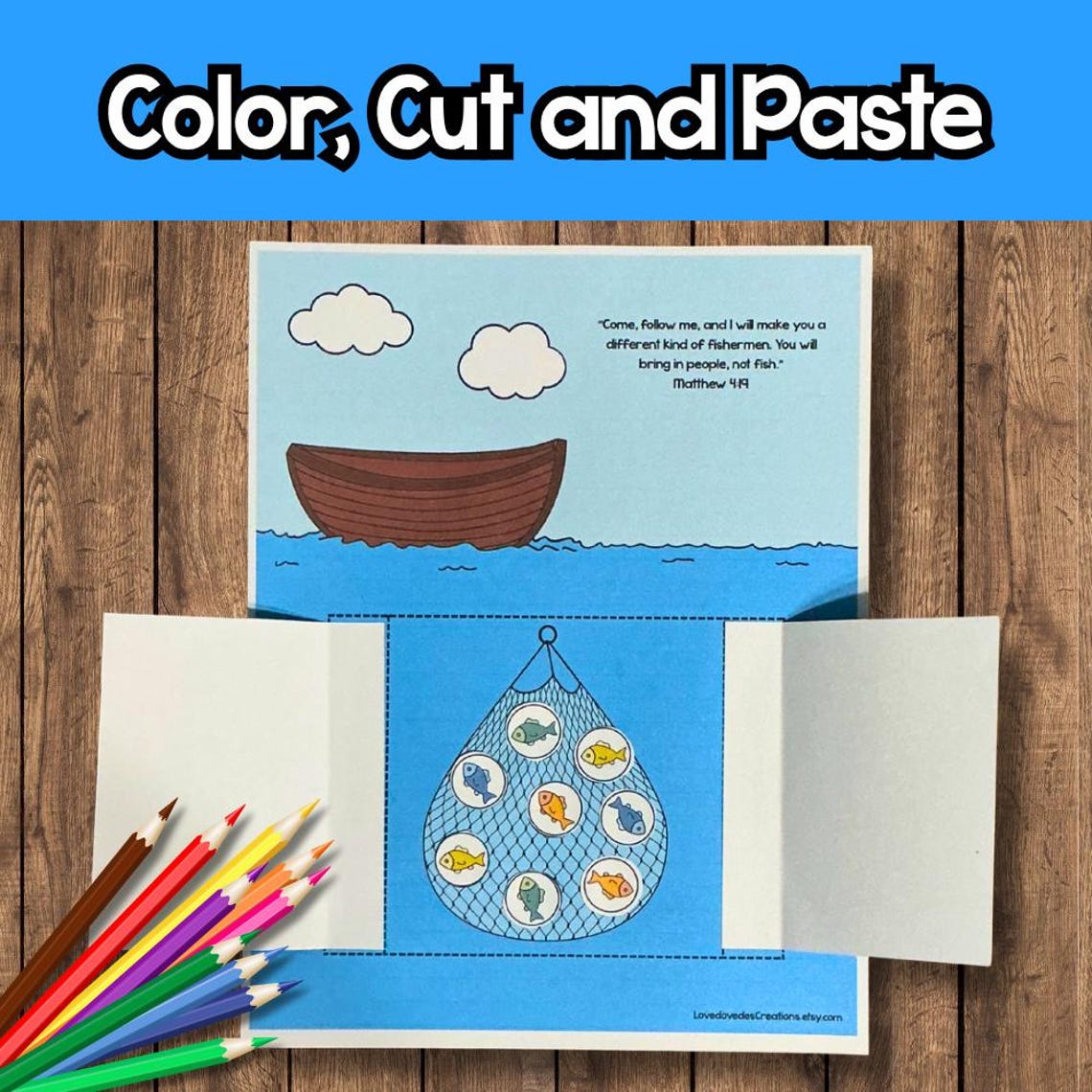 Fisher's of Men Bible Craft: Sunday School Activity (PDF) - Etsy