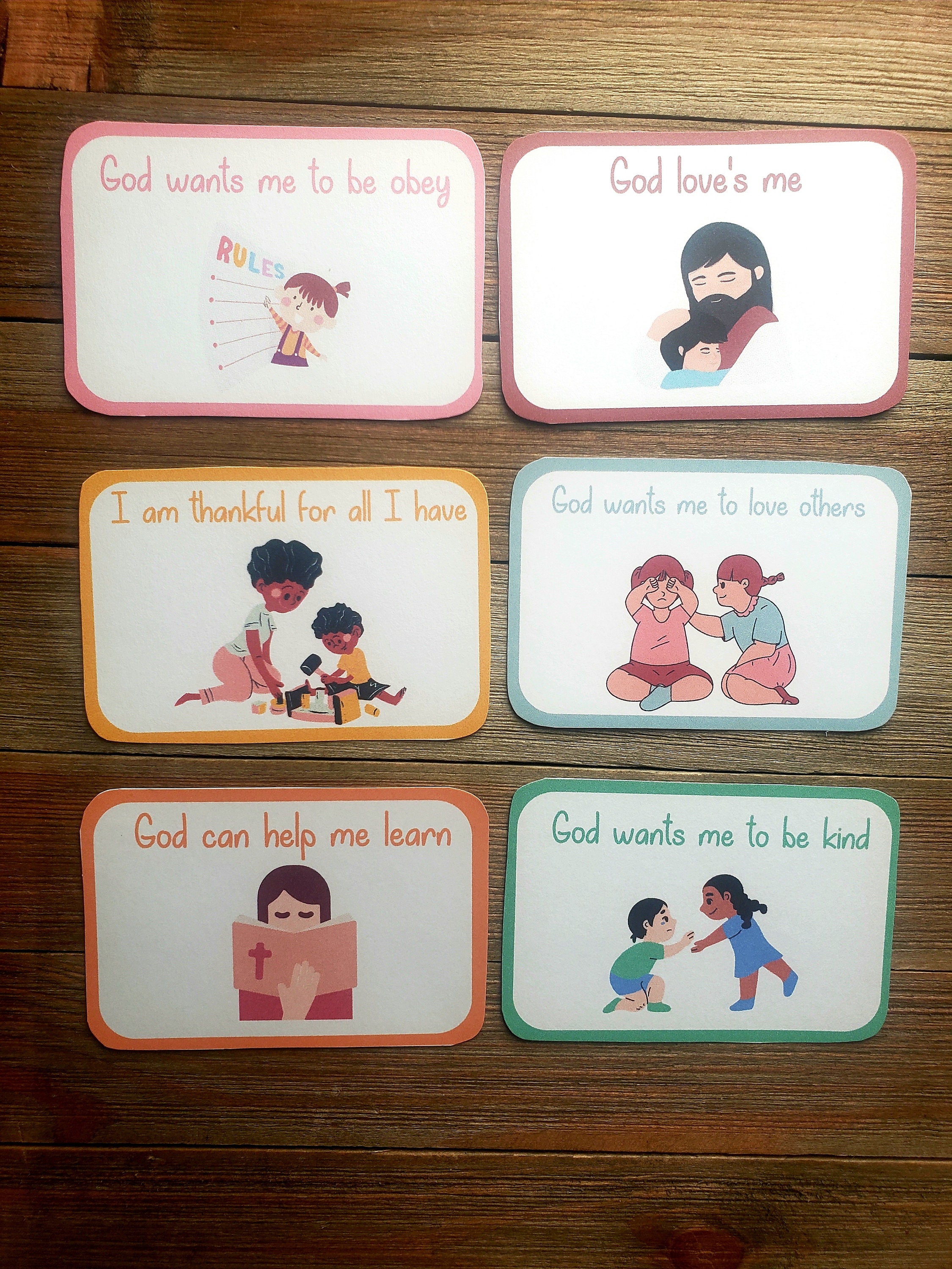 Children's Encouragement Cards,christian Devotional Cards for Kids ...