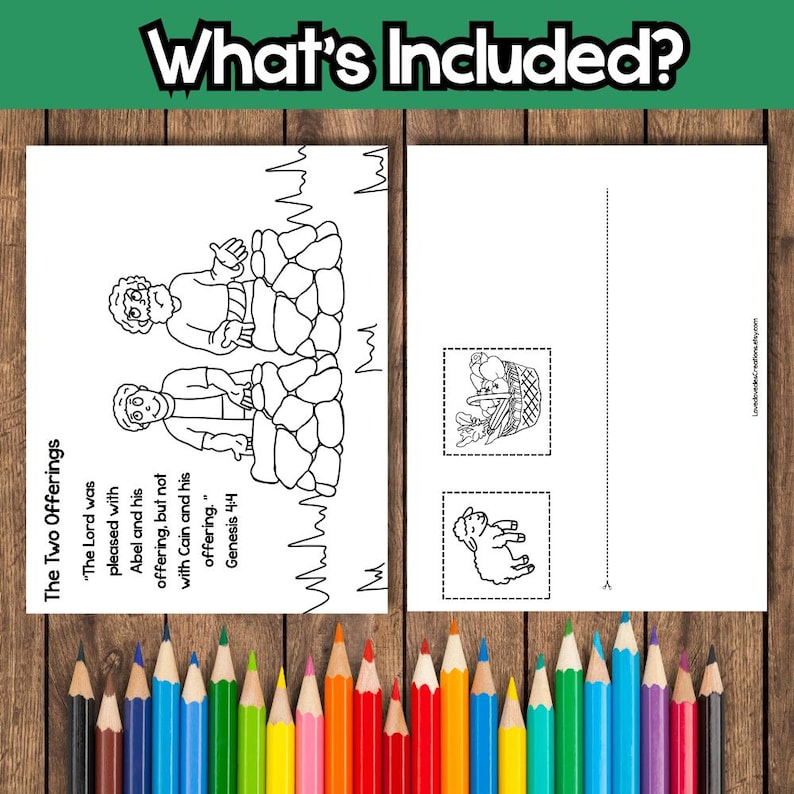 Cain and Abel Bible Craft: Cut and Paste Activity (PDF) - Etsy