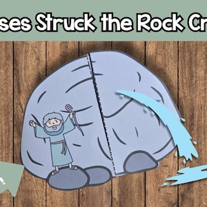 Water From the Rock Bible Craft, Moses Strikes the Rock Craft, Moses in ...