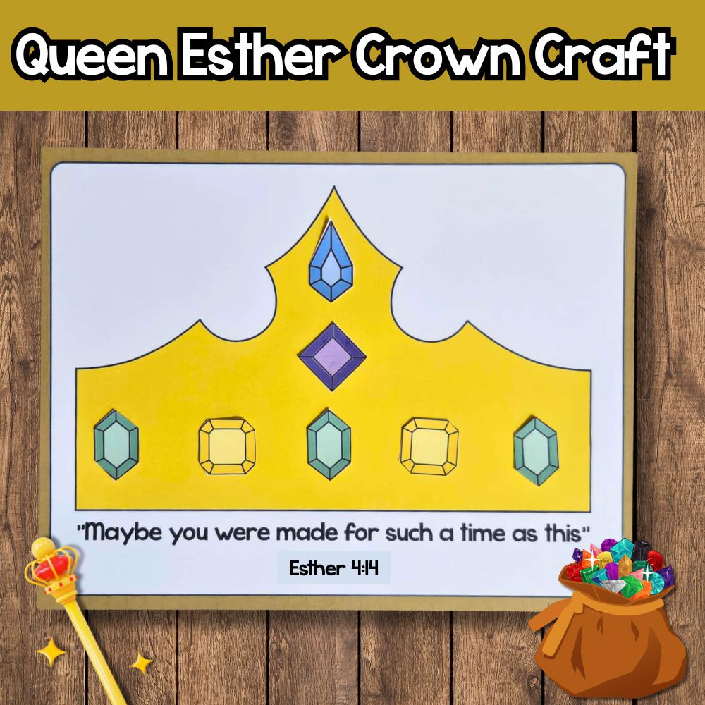 Queen Esther Crown Decorating Craft: Bible Lesson Activity (PDF File ...