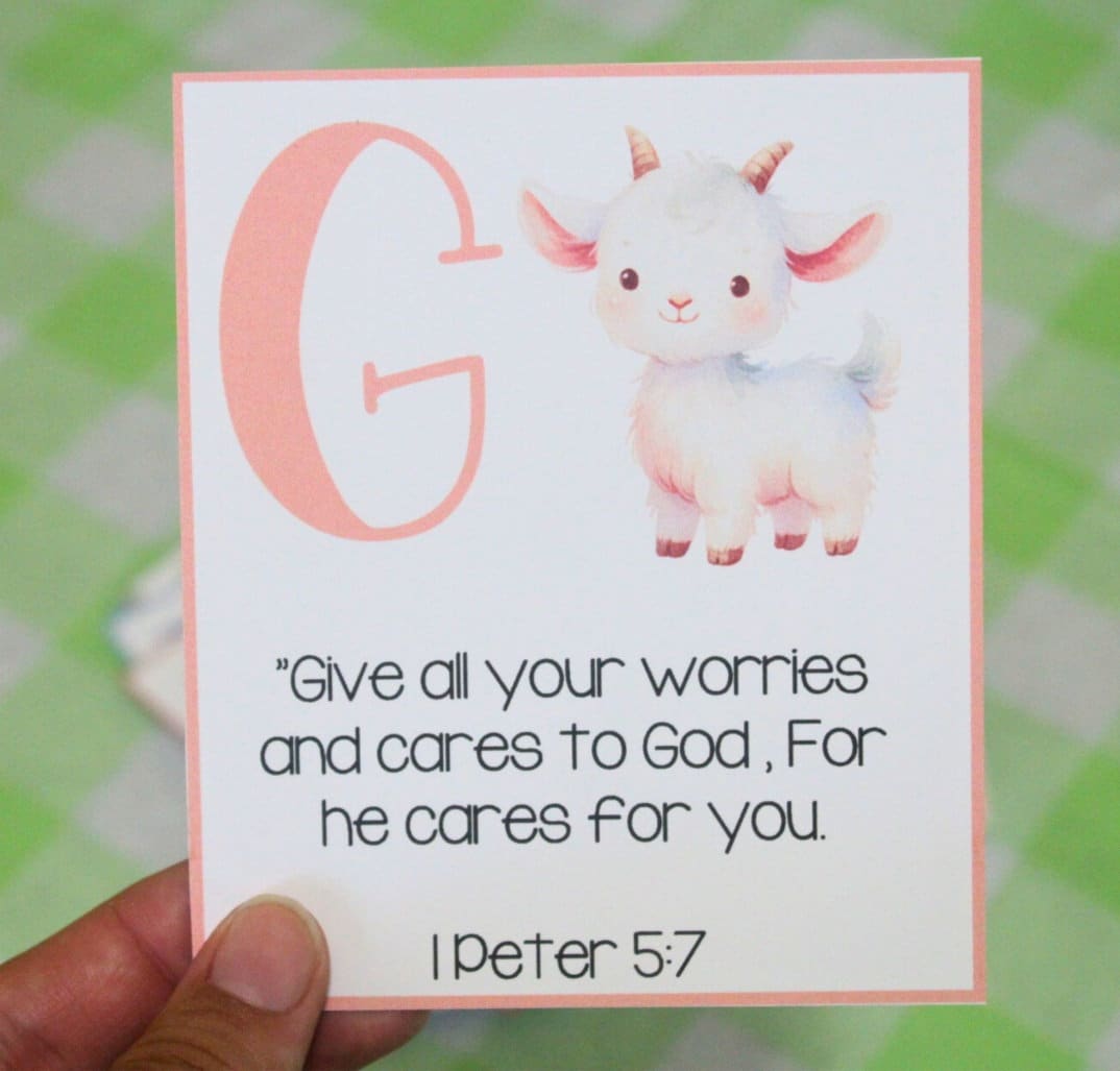 Animal Watercolor ABC Bible Verse Cards (digital Download) - Etsy
