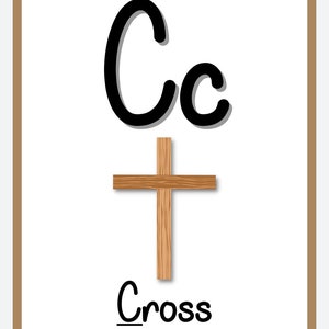 ABC Bible Posters, Alphabet Posters, Preschool-kindergarten Phonics ...