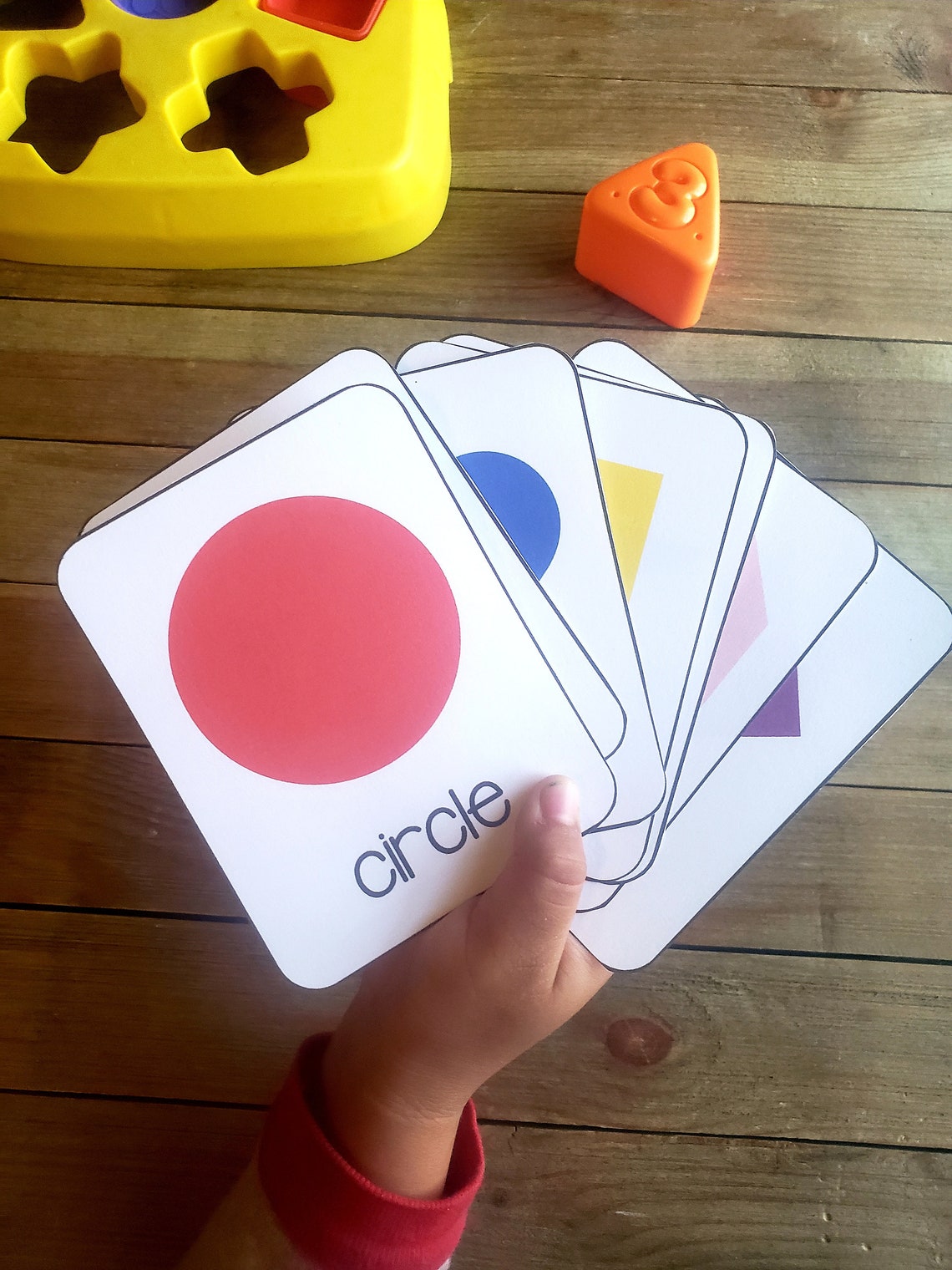 Shape Flashcards Montessori Style, Shape Flashcards, Shape Matching ...