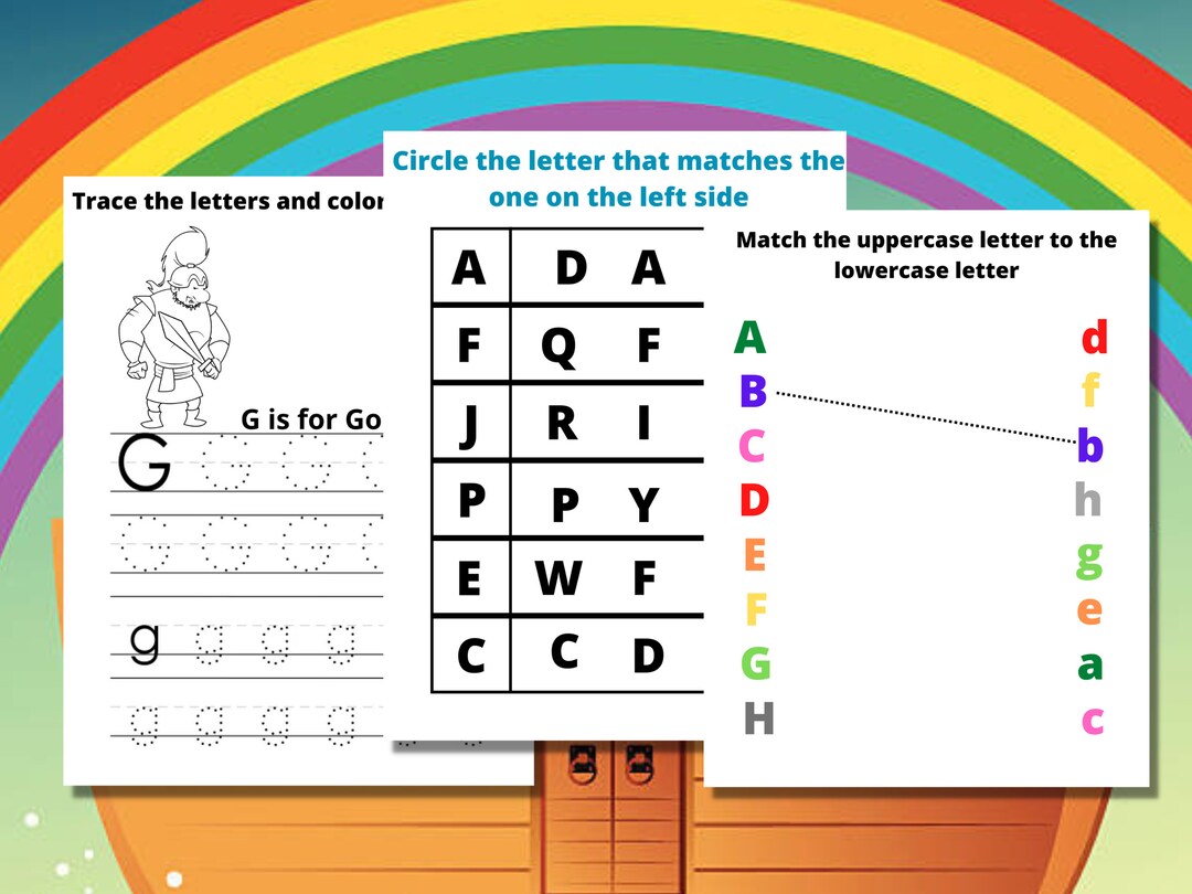 ABC Bible Themed Letter Tracing Worksheets, ABC Tracing Worksheets ...