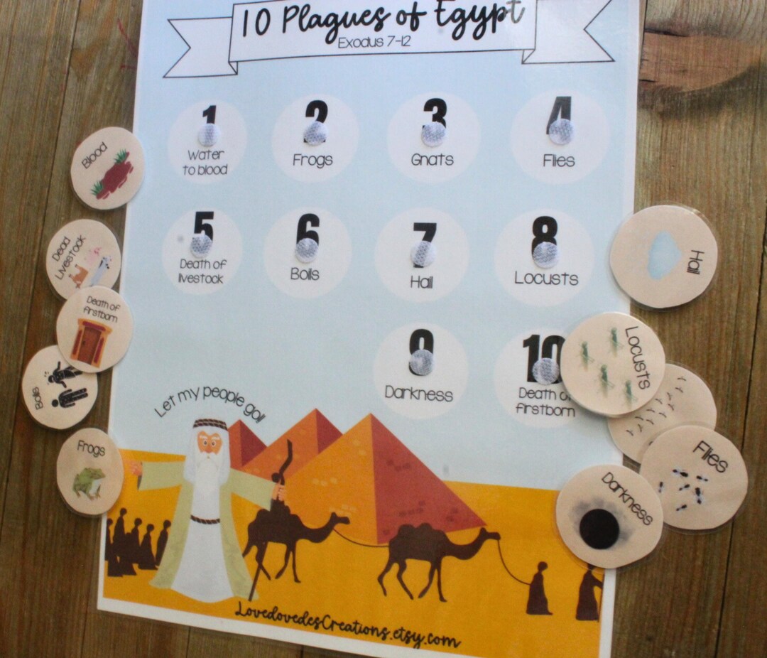 10 Plagues of Egypt Bible Busy Book Activity, 10 Plagues of Egypt ...