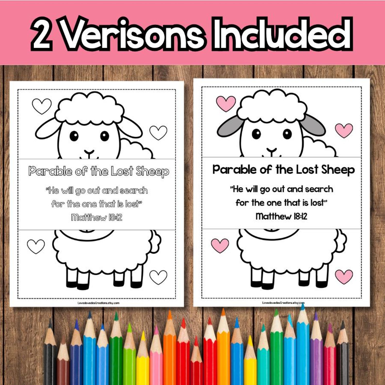 Parable of the Lost Sheep Craft: Sunday School Activity (PDF Pattern ...
