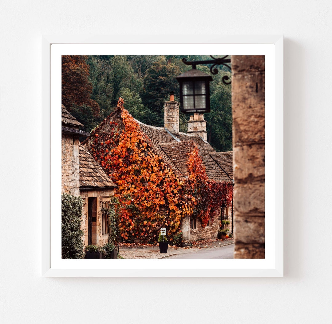 England Photography 5x5 Print, Castle Combe Fall Autumn Season, English ...