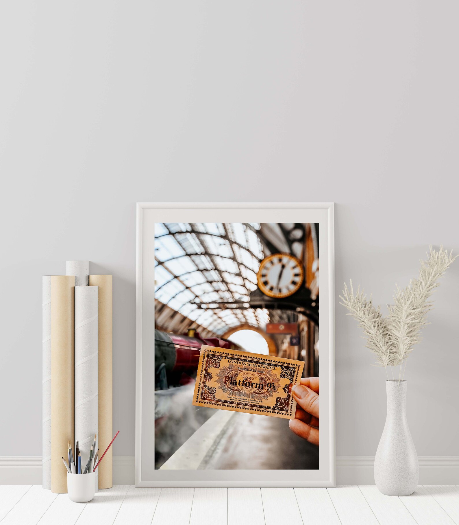 Magical Platform Train Tickets Printable England Photography Print ...