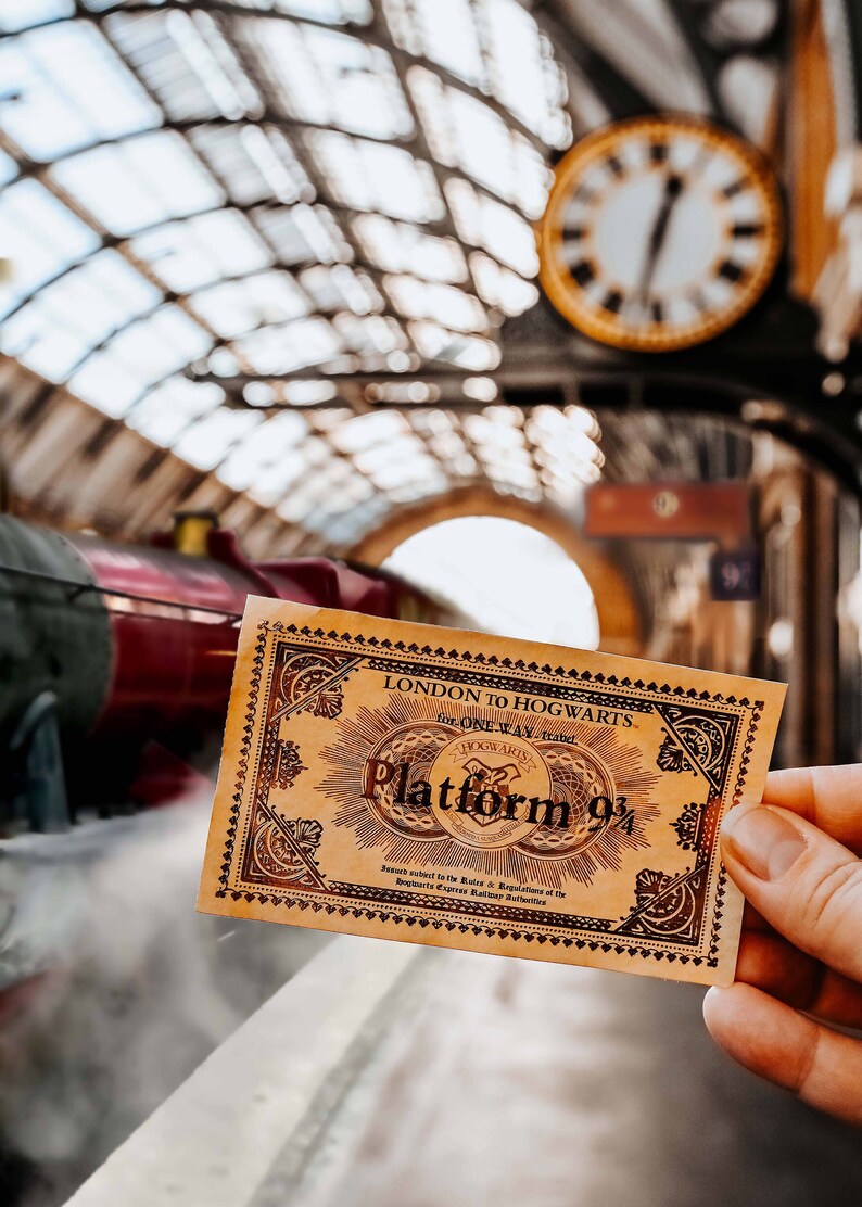 Magical Platform Train Tickets Printable England Photography Print ...