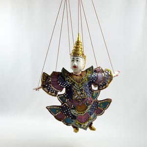 Vintage Marionette String Puppet Traditional Burmese Yoke Thé ...