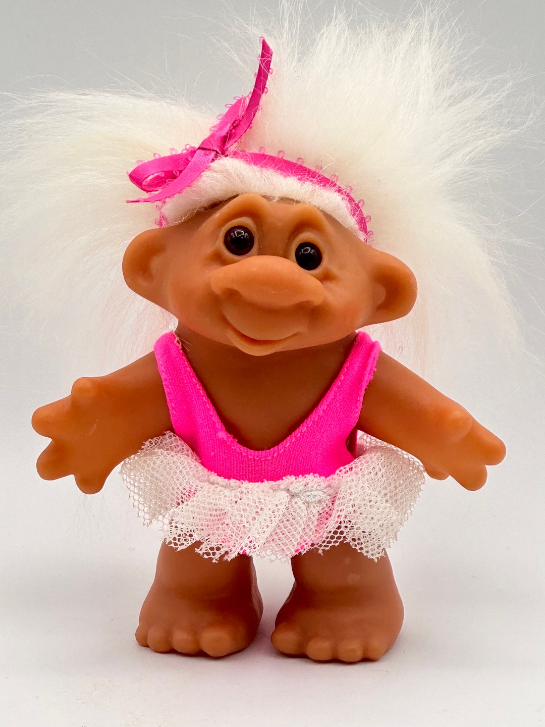 Vintage Ballerina Troll Doll / Thomas Dam Troll / Barbie Pink Leotard ...