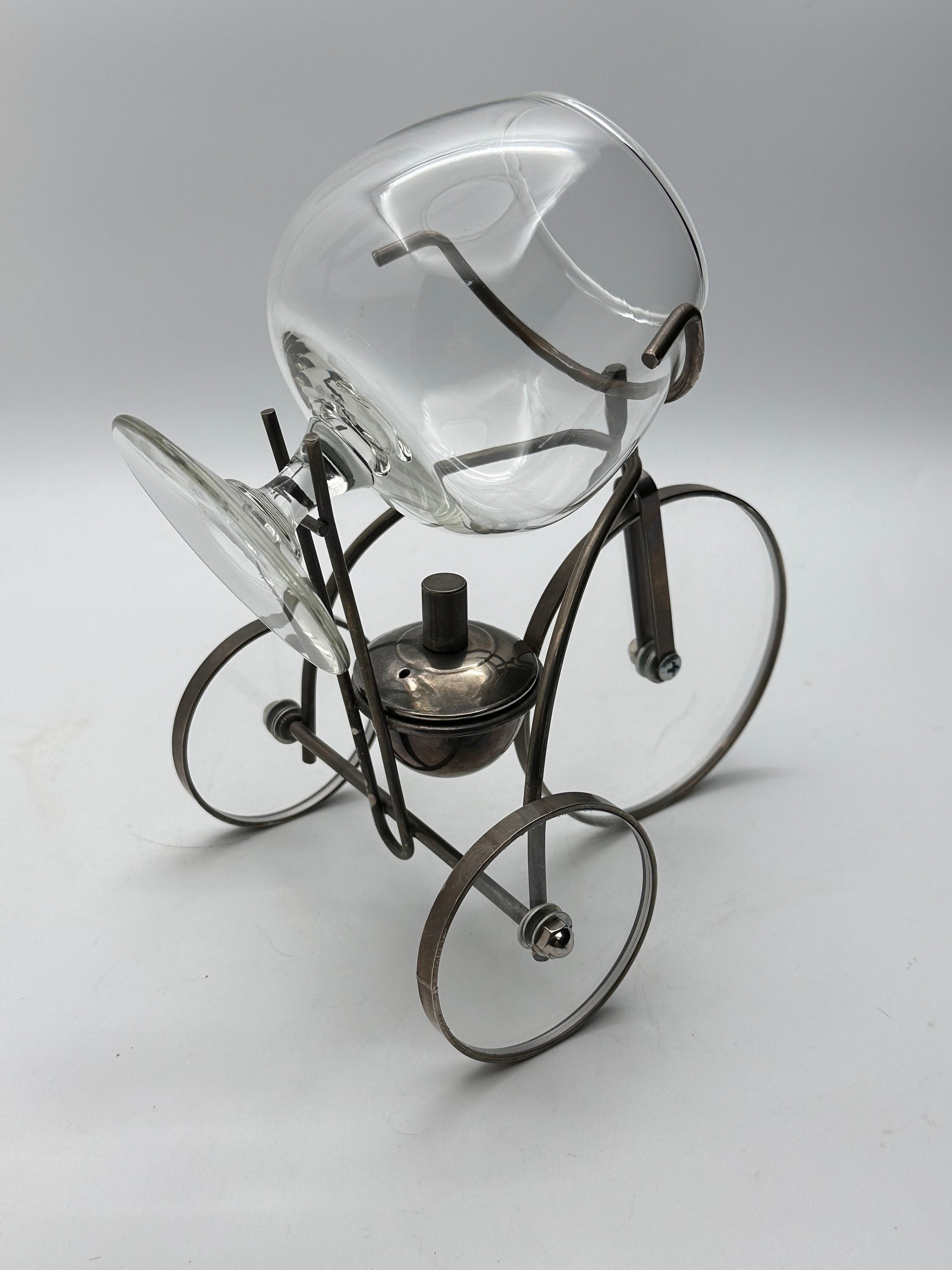 Unique Vintage Brandy Warmer With Tricycle Holder and Snifter Glass ...