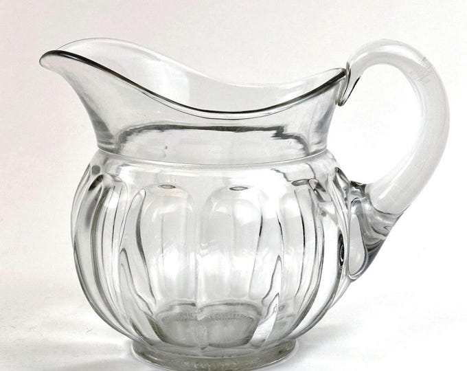 Vintage 1930s Heisey Puritan Colonial Clear Glass Pitcher / Round ...
