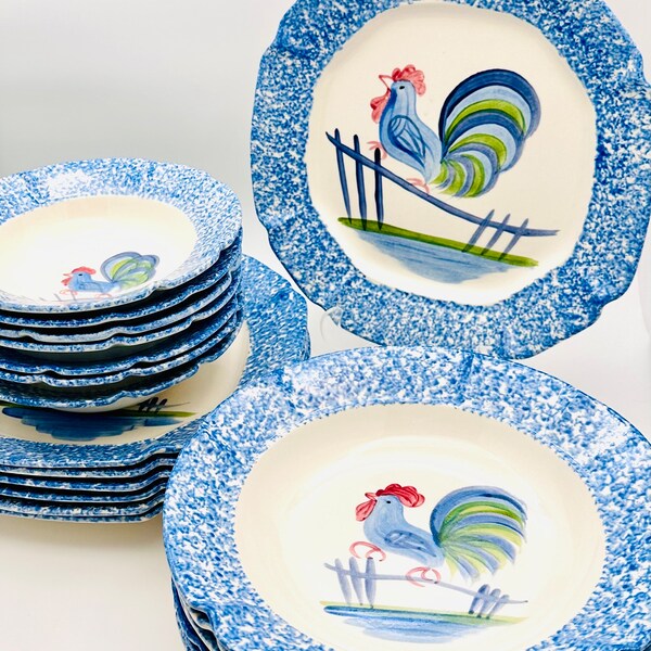 Rooster Dinnerware - Etsy