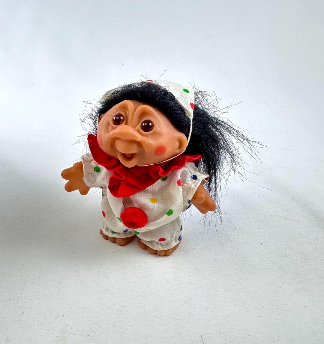 Vintage Thomas Dam 5 Clown / Clown Troll Doll / Polka Dotted Costume ...