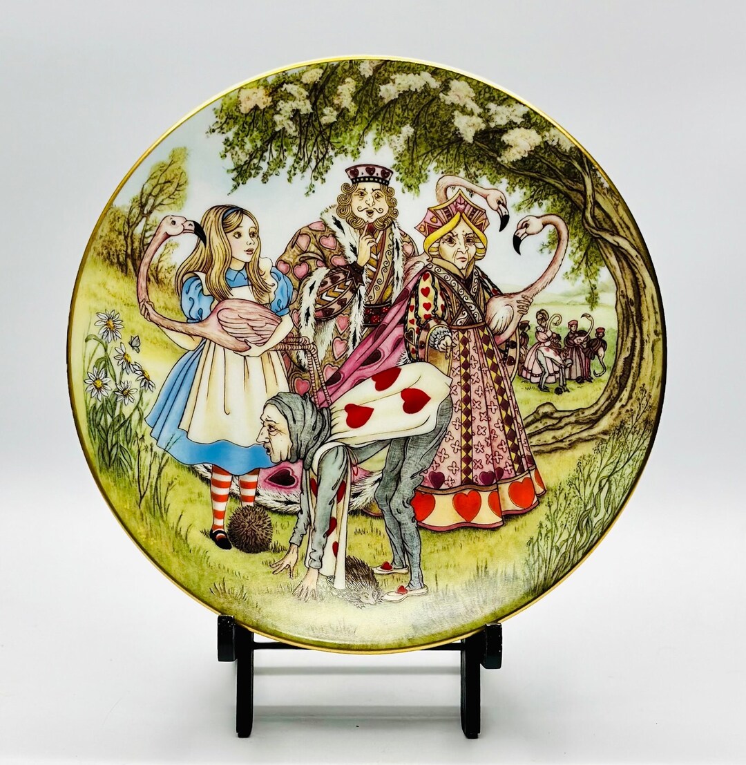 Vintage George Boyer Limoges Porcelain Plate the Croquet Game Alice in ...