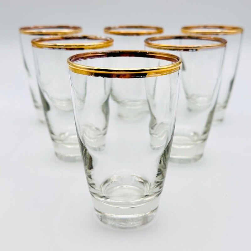 Gold Rimmed Cocktail Glasses - Etsy