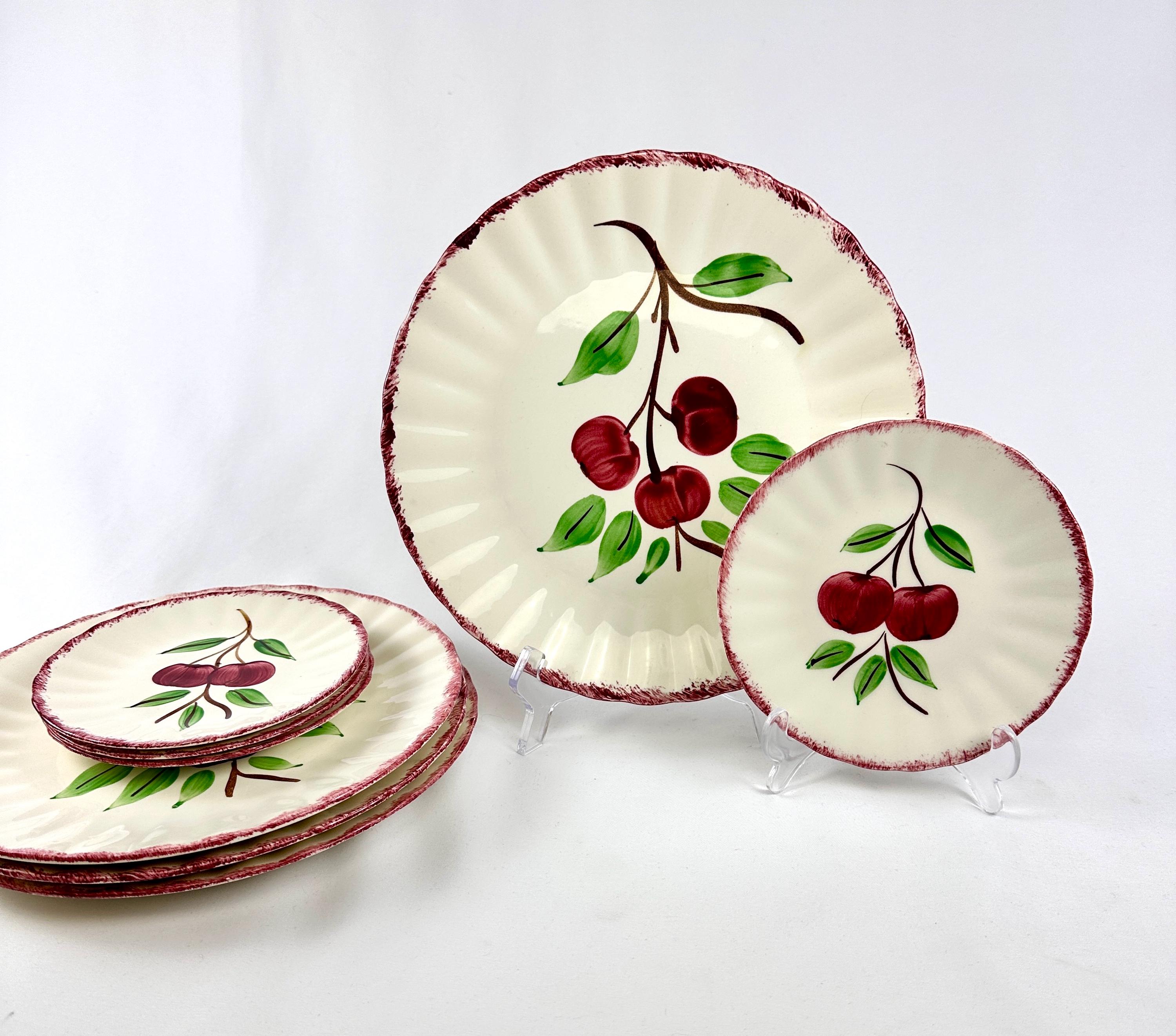 Vintage Blue Ridge Southern Potteries Cherry Bounce Dinnerware - Bread ...