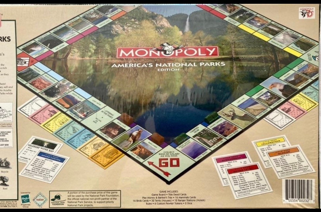 Vintage Monopoly Board Game / National Parks Edition / Parker Brothers ...