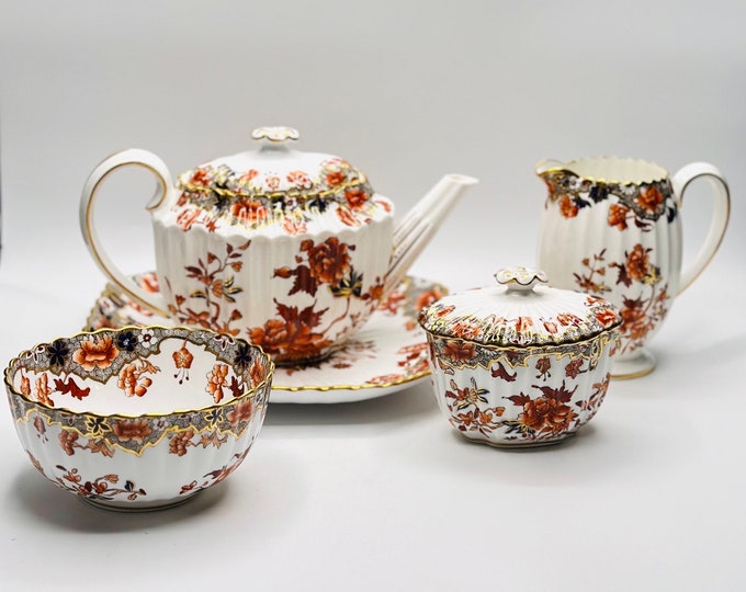 Antique Copeland Spode Tea Set in Imari "bertha" Pattern - 5 Piece ...