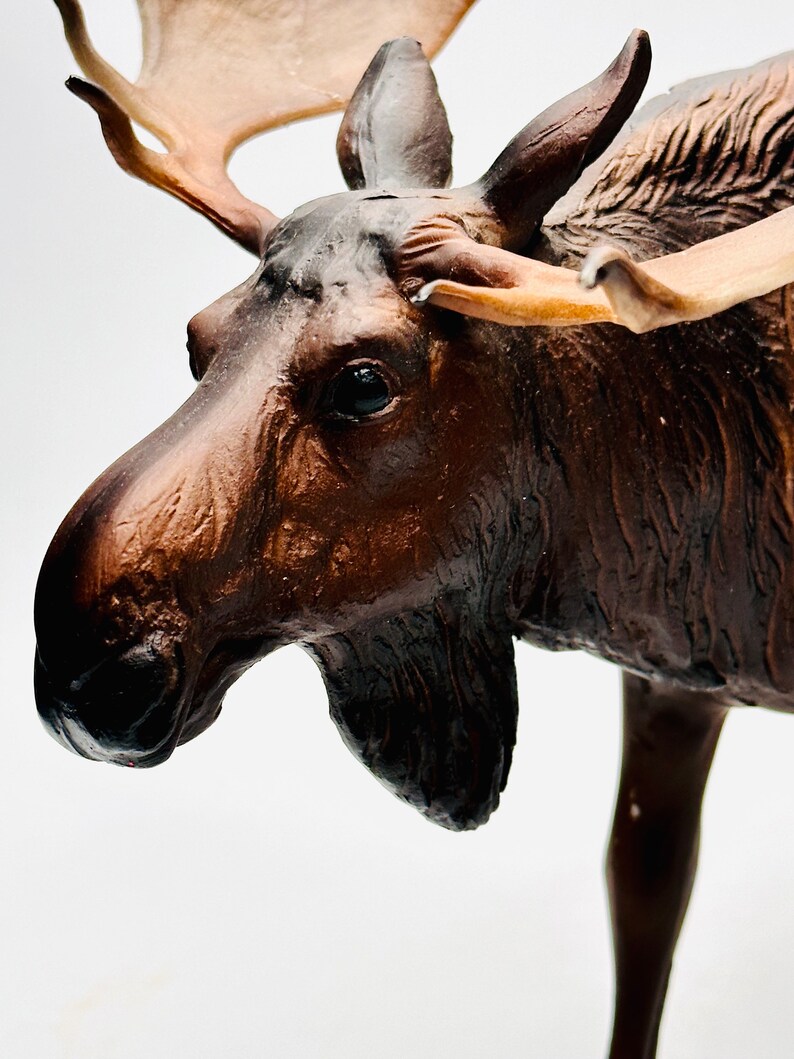 Vintage Breyer Molding Co Bull Moose Model 70 Dark Brown 1969-1980 ...