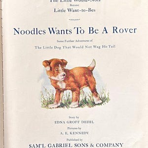 1929 Antique Childrens Book noodles Wants to Be a Rover Story by Edna ...