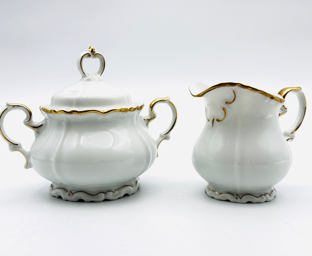 Vintage Edelstein Bavaria Maria-theresia Sugar Bowl and Creamer Set - 2 ...