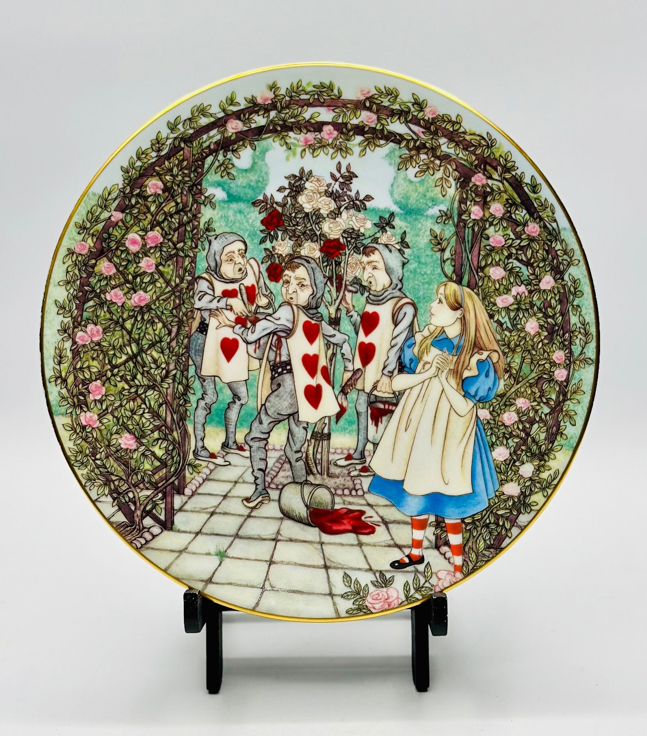 Vintage George Boyer Limoges Porcelain Plate Alice and the Roses Alice ...