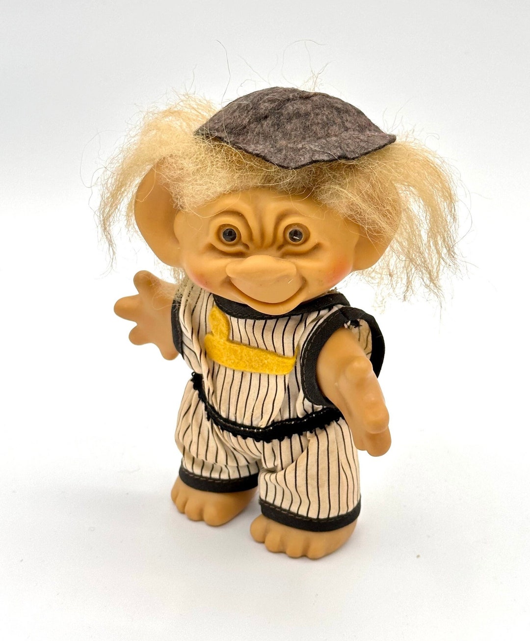 Vintage 1960s Uneeda Wishnik Troll Doll - Collector's Baseball Player ...