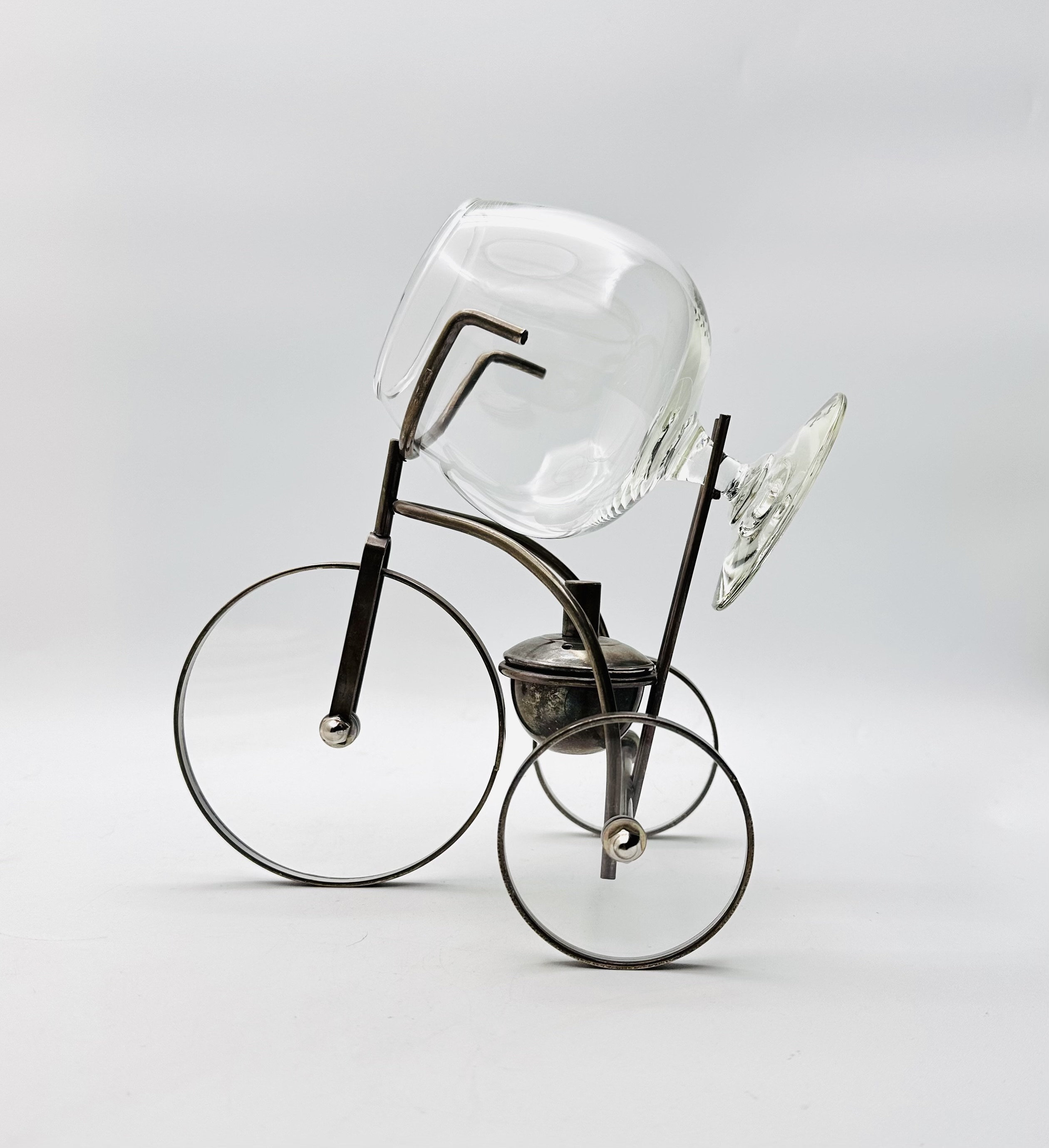 Unique Vintage Brandy Warmer With Tricycle Holder and Snifter Glass ...