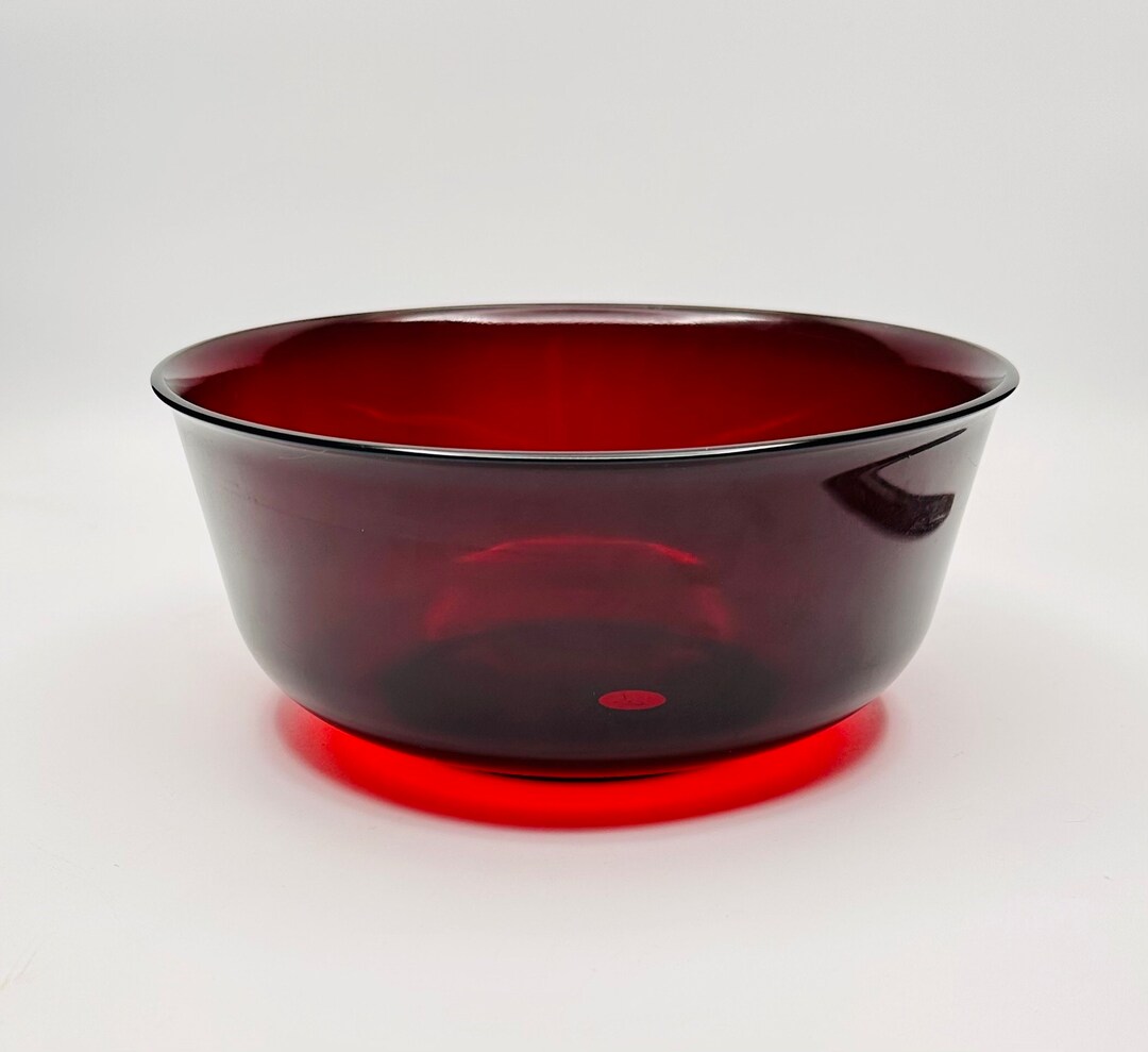 Vintage Arcoroc classique Ruby Red Glass Serving - Etsy