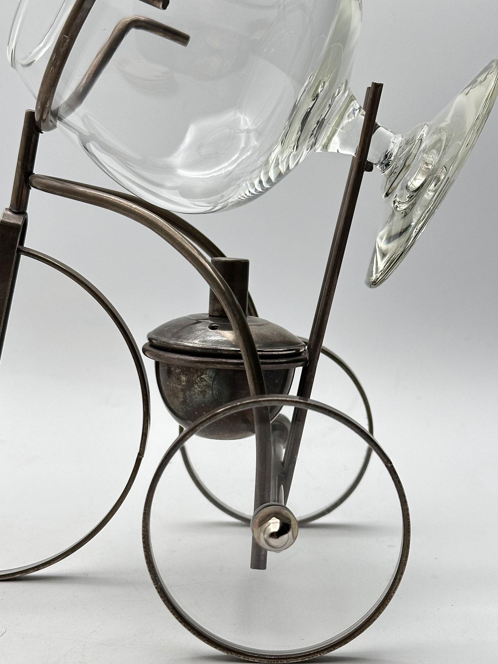 Unique Vintage Brandy Warmer With Tricycle Holder and Snifter Glass ...