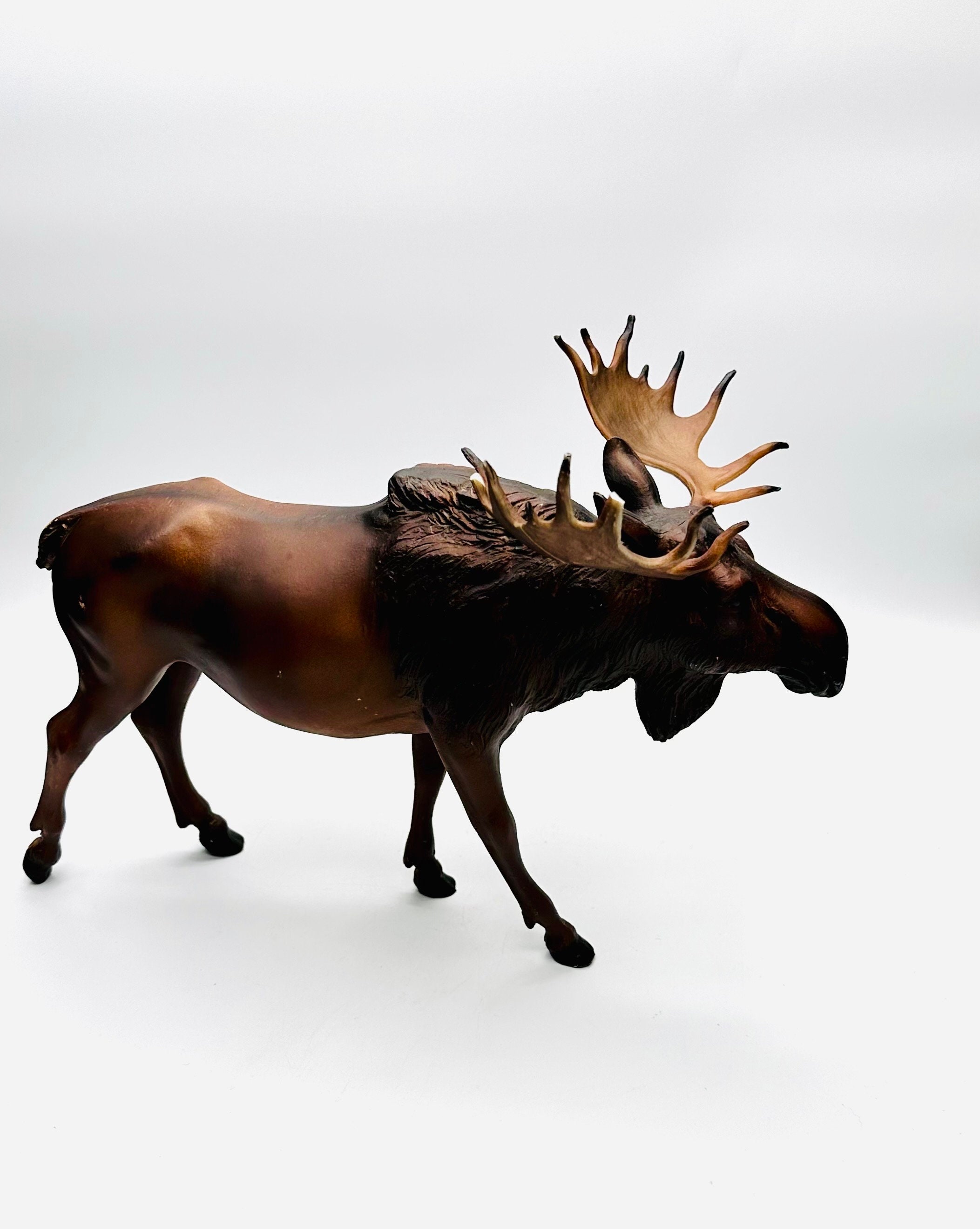 Vintage Breyer Molding Co Bull Moose Model 70 Dark Brown 1969-1980 ...