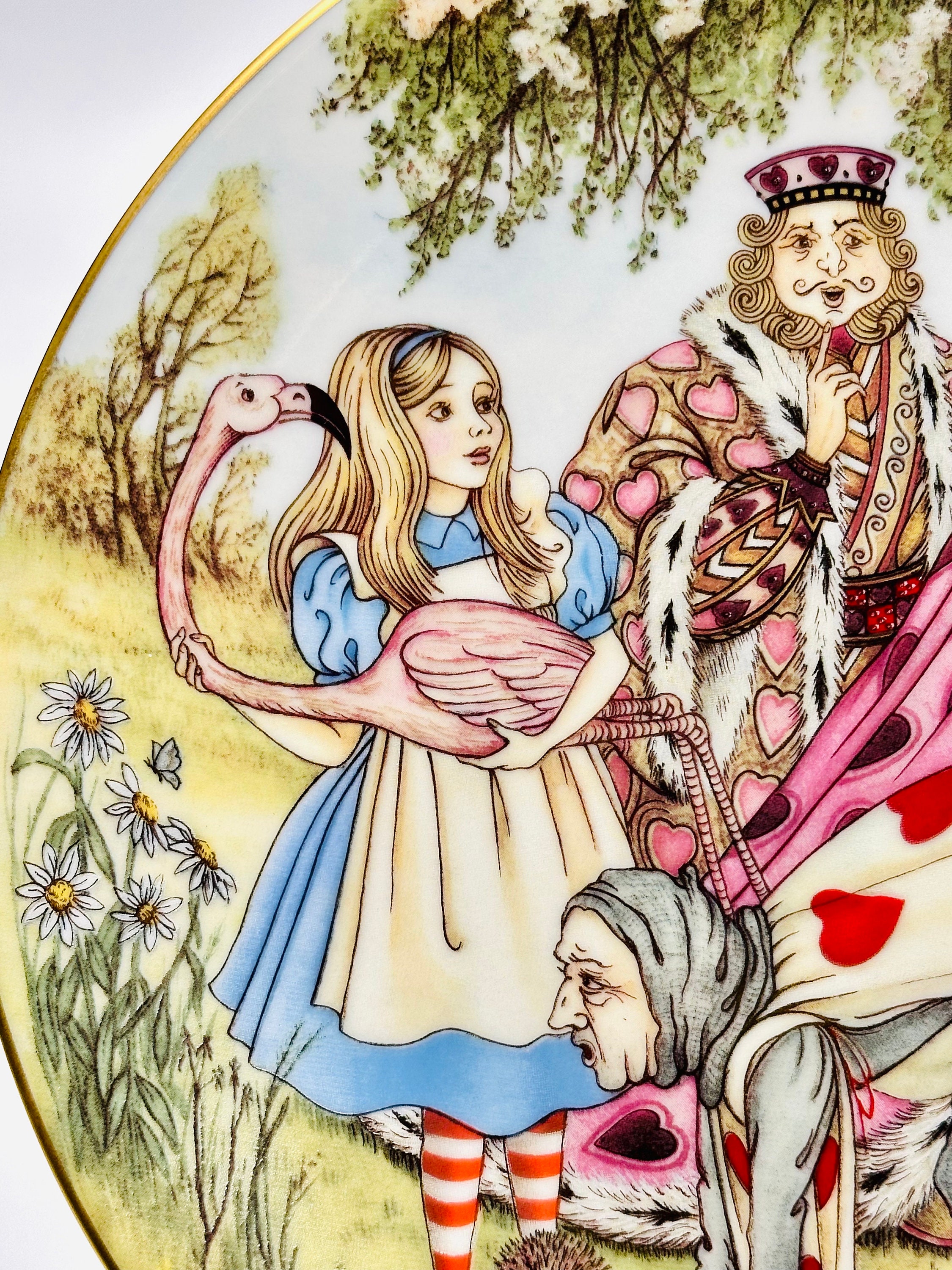 Vintage George Boyer Limoges Porcelain Plate the Croquet Game Alice in ...