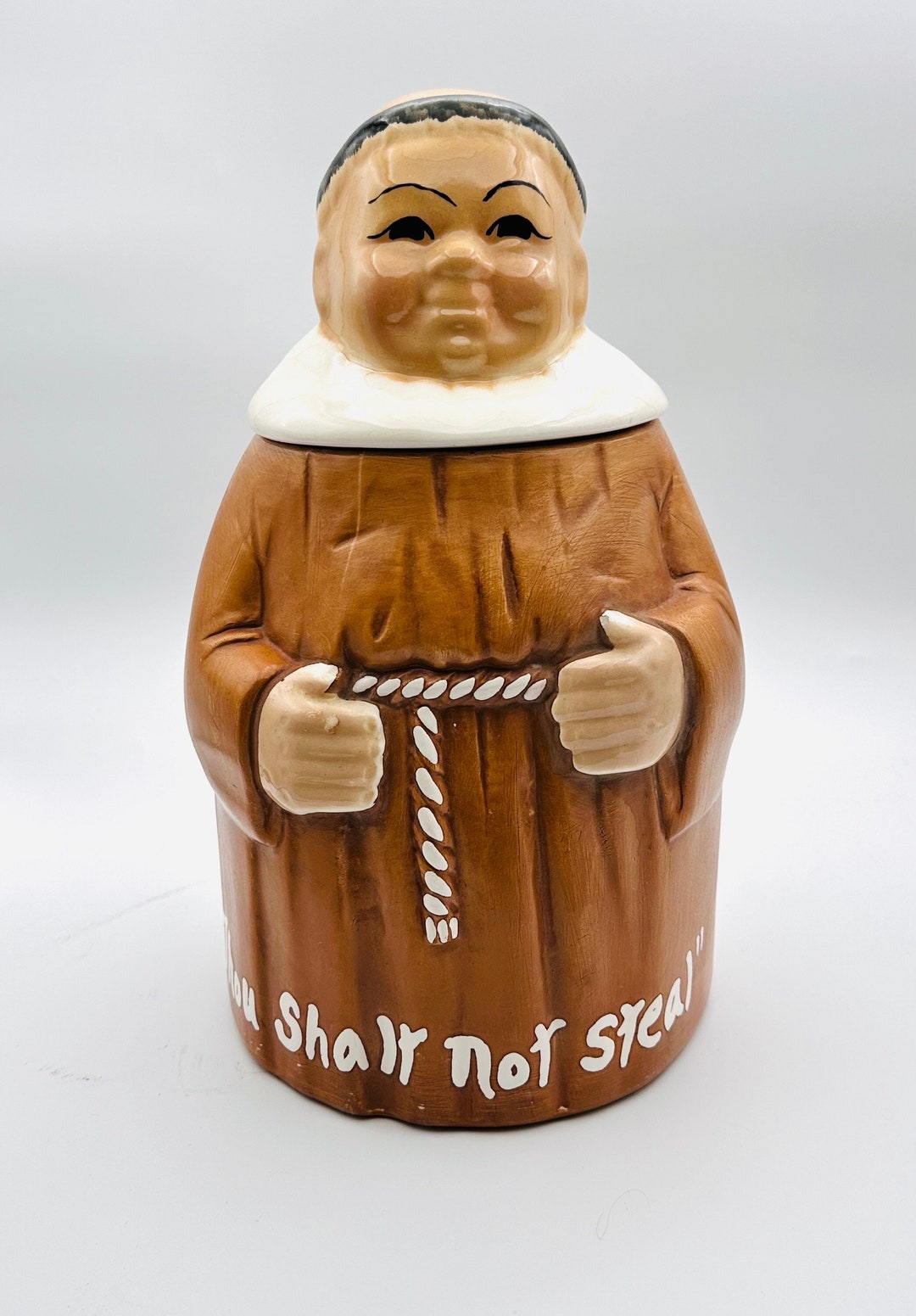 Vintage Deforest of CA Monk Cookie Jar 1964 - Mid Century California ...