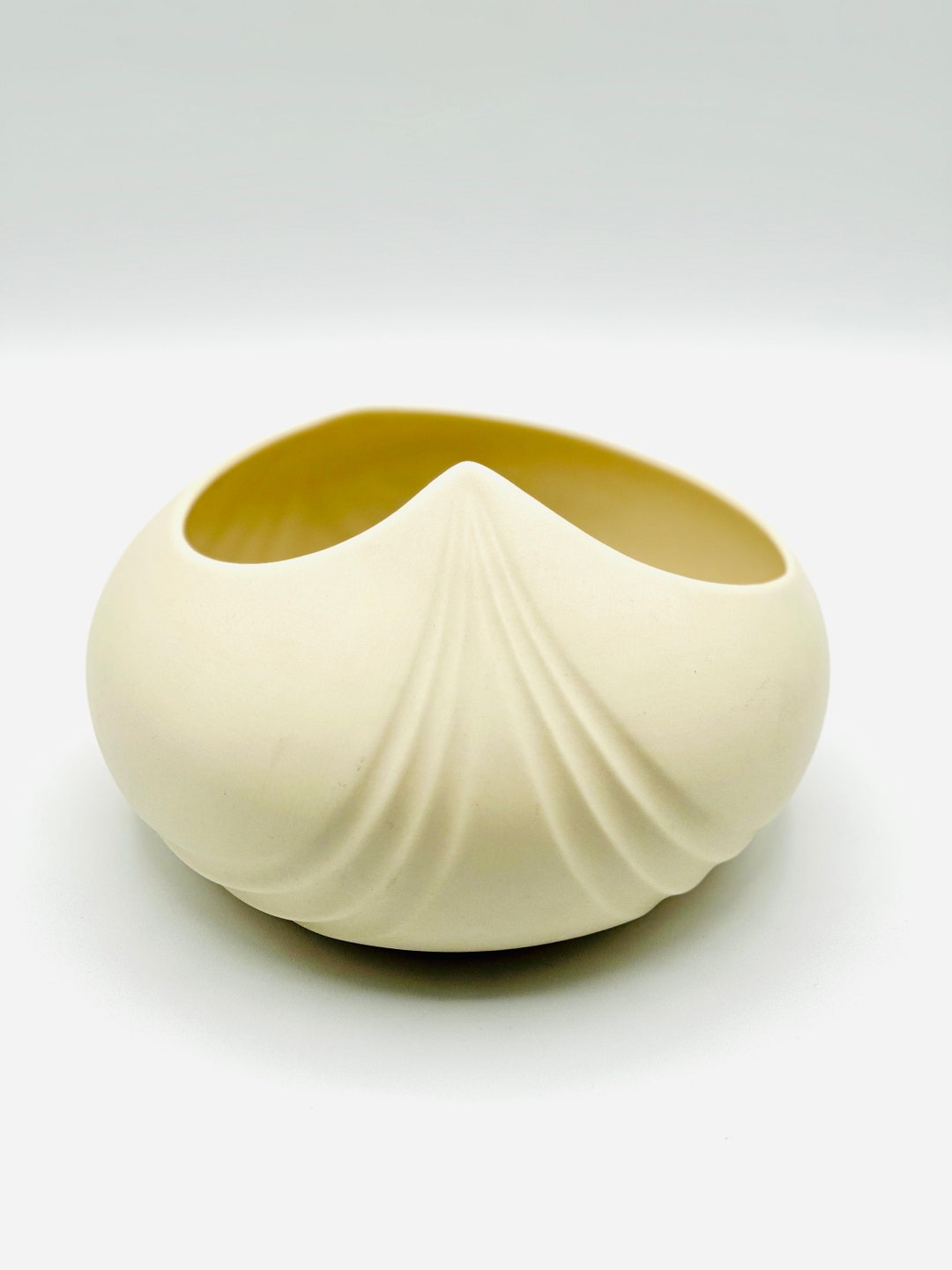 Rare Lenox Illusions Cream Bisque Bowl / Contemporary Large White Matte ...