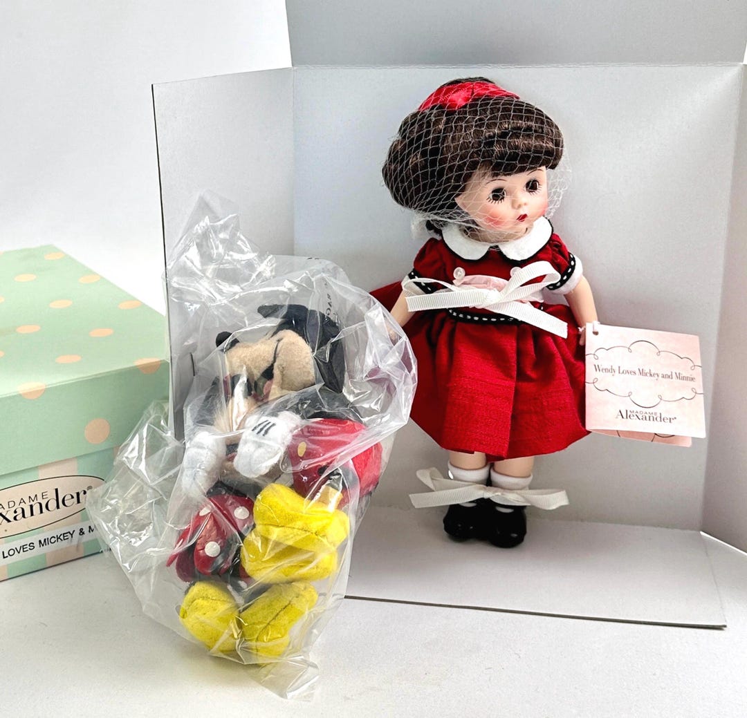Vintage Madame Alexander wendy Loves Mickey & Minnie Disney Doll Set ...