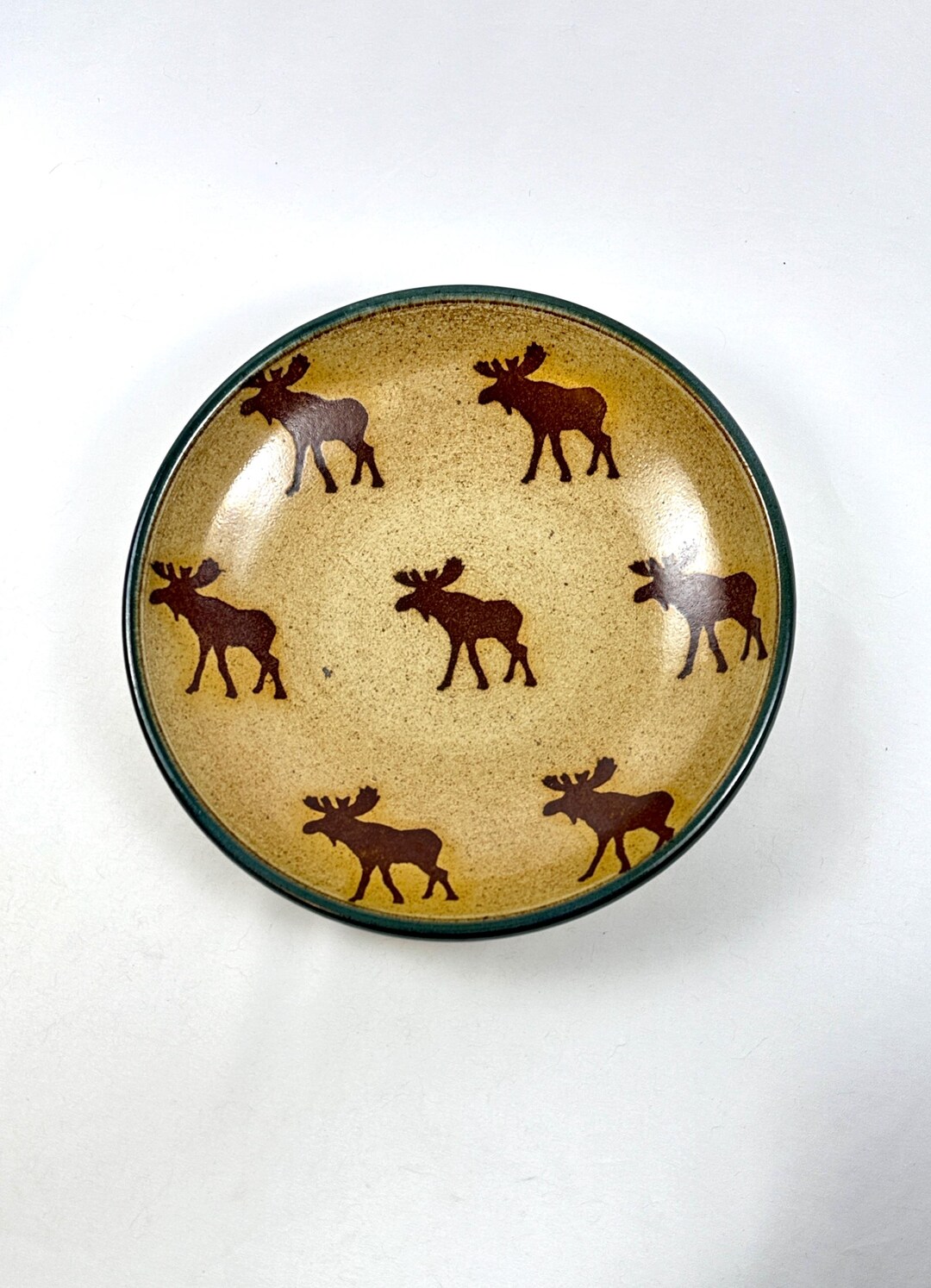 Vintage Monroe Salt Works, USA Stoneware 12.5 Large Low Serving Bowl ...