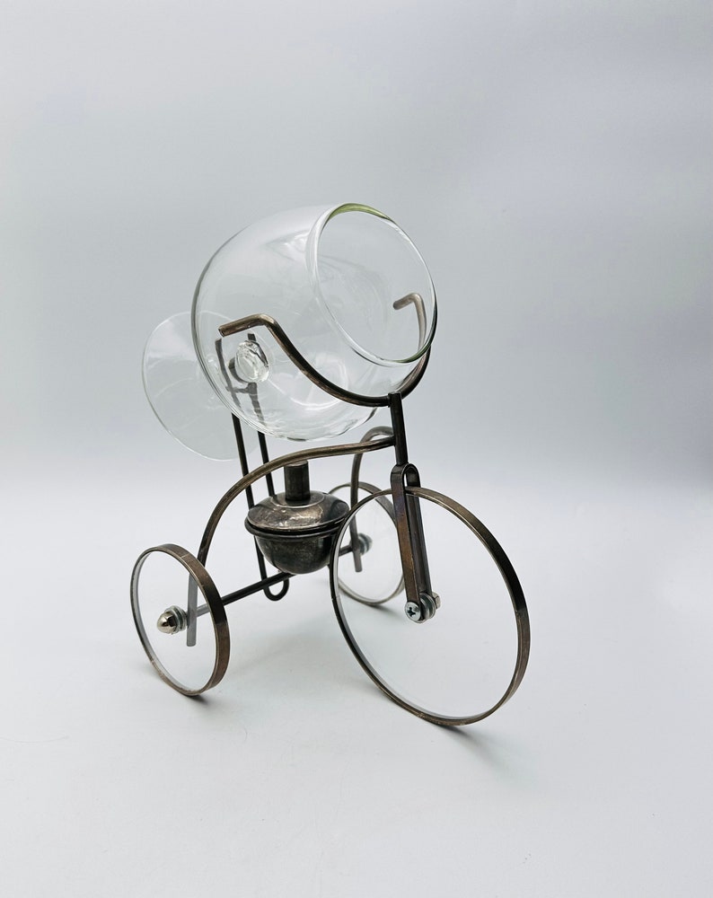 Unique Vintage Brandy Warmer With Tricycle Holder and Snifter Glass ...