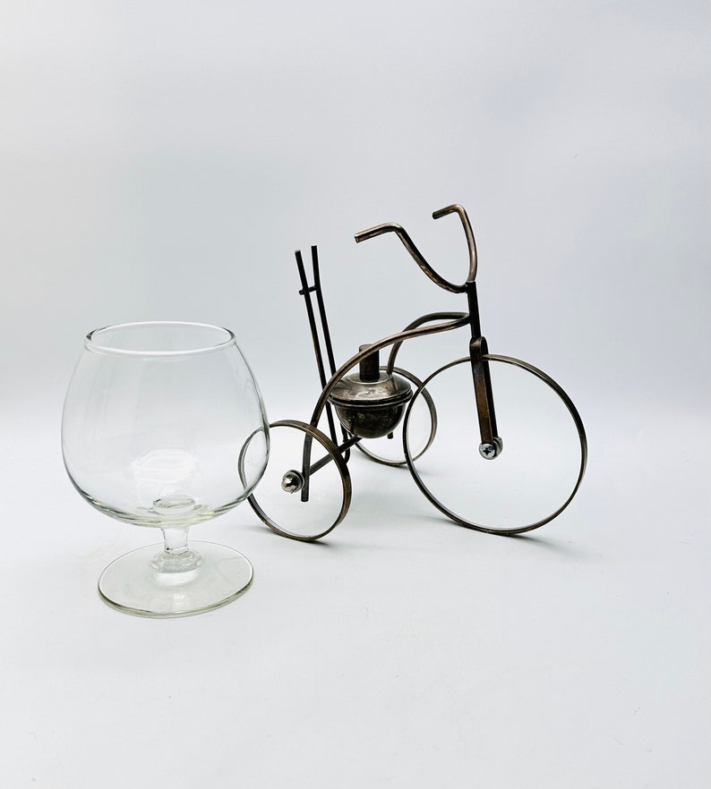 Unique Vintage Brandy Warmer With Tricycle Holder and Snifter Glass ...