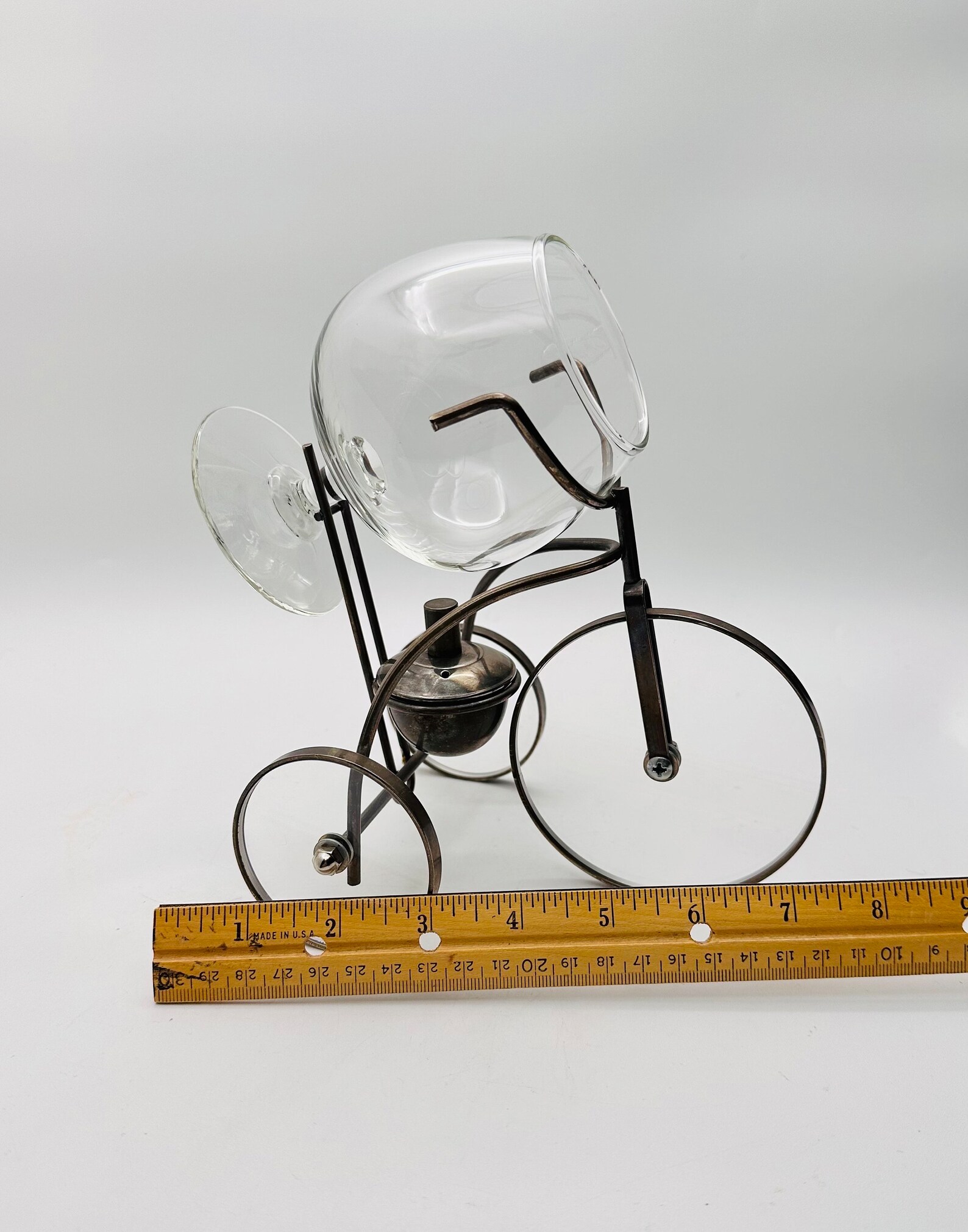 Unique Vintage Brandy Warmer With Tricycle Holder and Snifter Glass ...